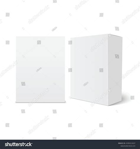 White Blank Cardboard Package Boxes Mockup Stock Vector Royalty Free