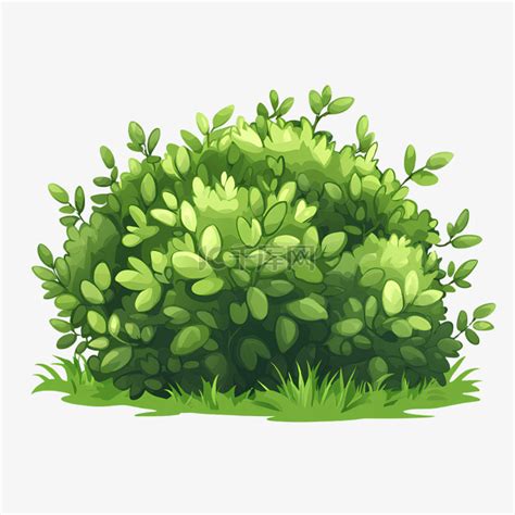 卡通灌木丛素材图片免费下载 千库网