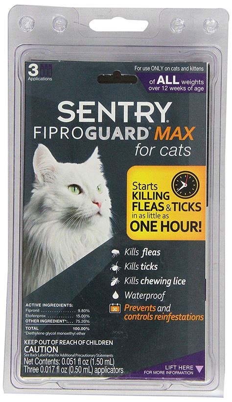 Sentry Fiproguard Max For Cats Fleas Cat Fleas Ticks