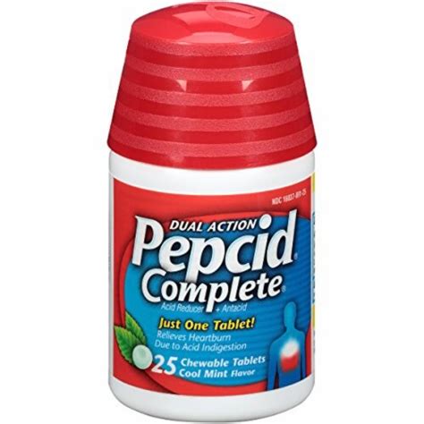 Pepcid Complete Acid Reducer Antacid With Dual Action Cool Mint Pack Of 14 14 Pack Kroger