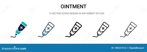 Ointment Icon In Filled Thin Line Outline And Stroke Style Vector Illustration Of Two Colored