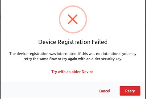 Security Device Registration Fails When Associating A Fido2 Supported