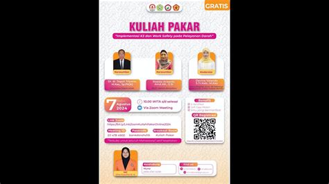 Kuliah Pakar Implementasi K3 Dan Work Safety Pada Pelayanan Darah Youtube