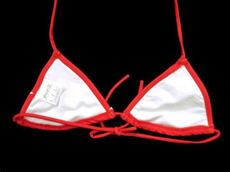 Coca Cola Red Enjoy Coca Cola Bikini Swim Top Size Large Lined 2014140743