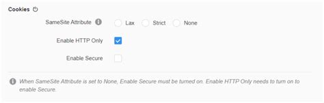 configure samesite cookies for library
