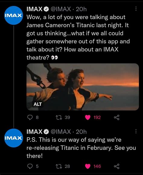 Titanic Is Getting An Imax Re Release In Feb23 Rimax