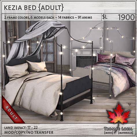 Kezia Bed And Bench For Fameshed January Trompe Loeil