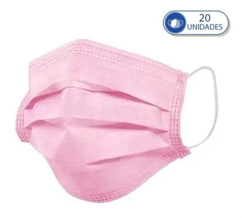 20 Mascarillas Quirúrgicas Rosas Desechables De Triple Capa Mercadolibre