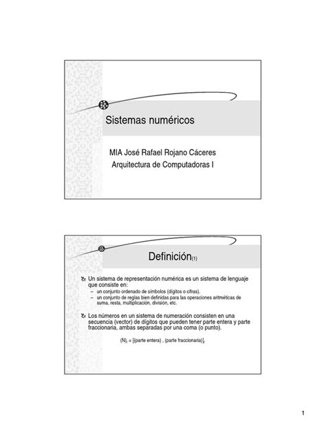 Sistemas Numericos Pdf División Matemáticas Decimal Codificado