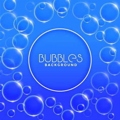 Free Vector Blue Water Or Soap Bubbles Background