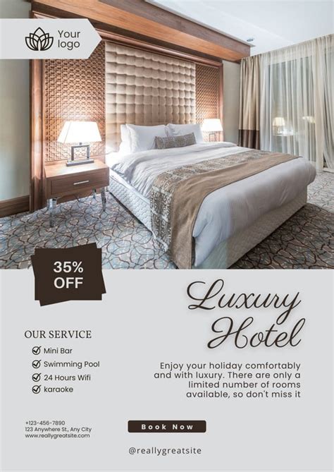 Free Customizable Hotel Poster Templates Canva