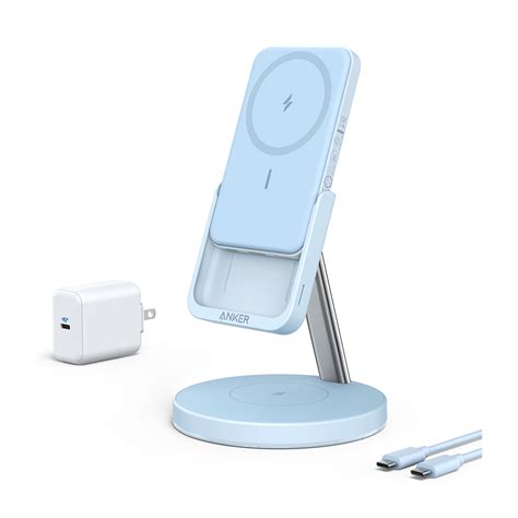 Anker 633 Maggo Magnetic Wireless Charger Magsafe Blue