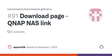 Download Page Qnap Nas Link · Issue 91 · Transmissiontransmission