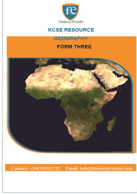 Geography Form 3 Term 2 2023 Finstock Evarsity Resources