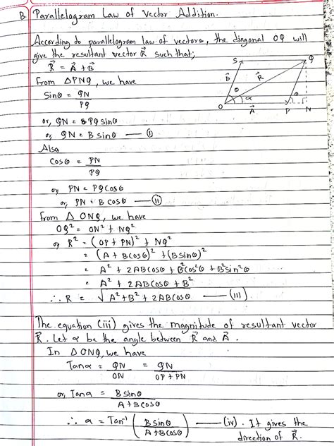 Vectors Class 11 Physics Notes Webnotee