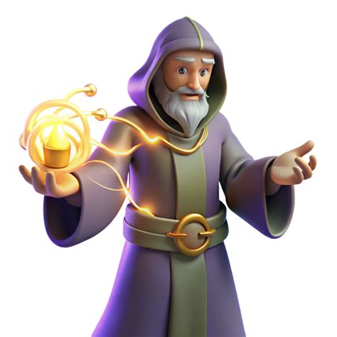 Magnificent Traditional 3d Wizard Illustration Magical Orb Premium 57146634 Png