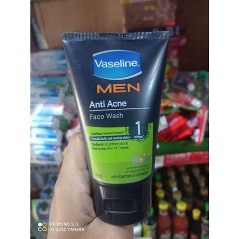Jual Vaseline Men Face Anti Acne Face Wash 100g Shopee Indonesia