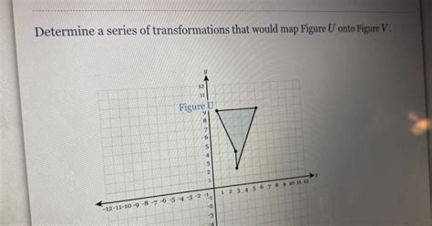 Determine A Series Of Transformations That Would Map Figure U Onto