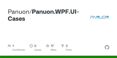 GitHub Panuon Panuon WPF UI Cases