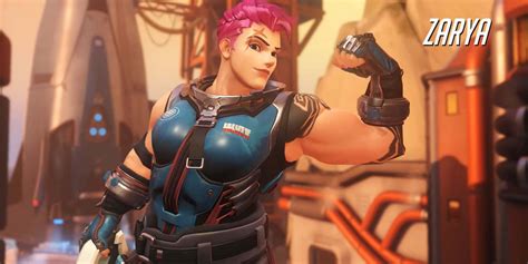 Download Zarya, the Strong Defender of Overwatch Wallpaper | Wallpapers.com