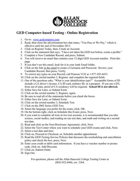 Ged Computer Based Testing Online Registration