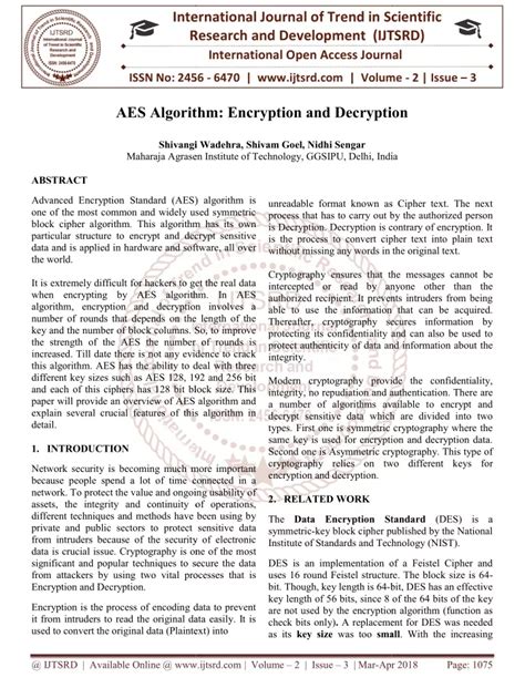Ppt Aes Algorithm Encryption And Decryption Powerpoint Presentation