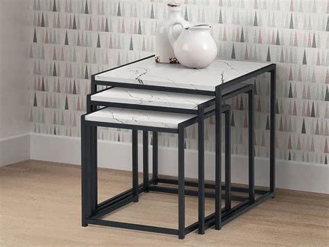 Julian Bowen Tribeca Marble Effect Nest Of Tables