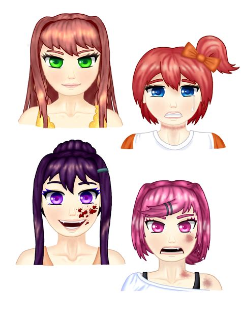 Ddlc Recoded Fan Made Head Sprites Artwork Rddlc