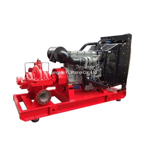 500gpm Horizontal Split Casing Diesel Fire Pump Double Suction