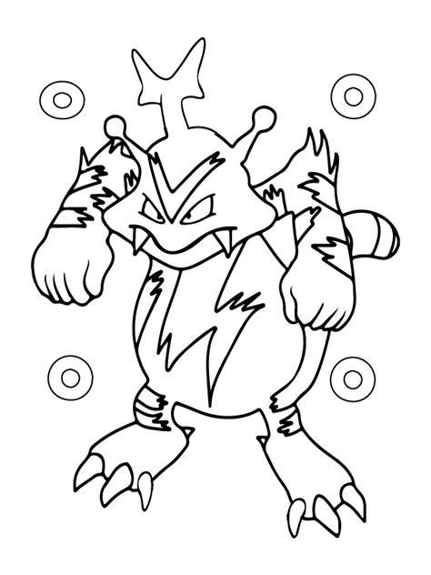 Pokemon Mega Evolution Coloring Page