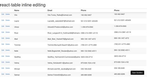 React Table Inline Editingdeleting With Multi Filter Forked