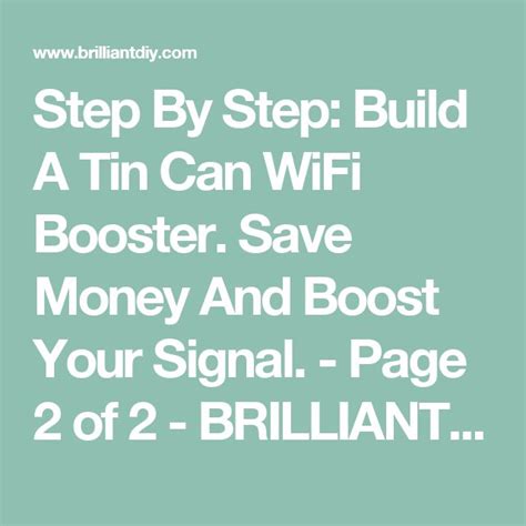 Boost Your WiFi Signal With A Tin Can WiFi Booster