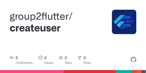 github group2flutter createuser