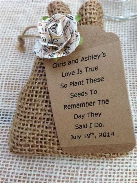 Favors Hand Made By Brides Aunt Flower Seeds And Bulbs Inside