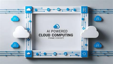 3d Ai Powered Cloud Computing Frame Concept As A Clean Border Frame Featuring Cloud Icons And