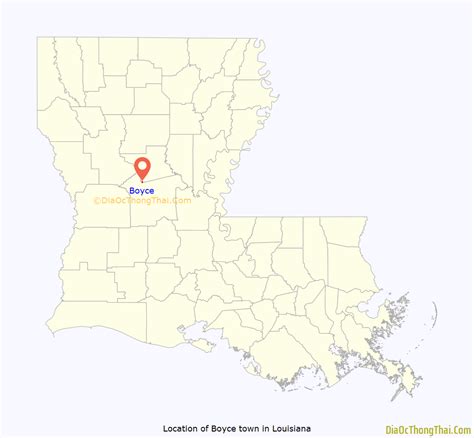 Map Of Boyce Town Louisiana Thong Thai Real