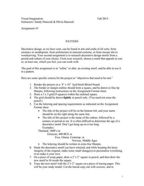 Assignment 3 Pattern Thinking Doc