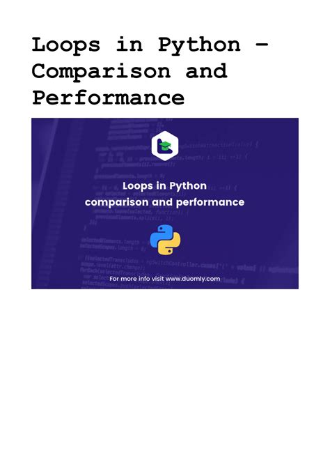 Python Faster For Loop Pdf