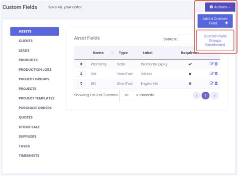 Custom Field Groups In Workguru Workguru Support Portal