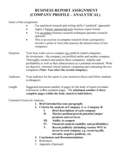 Free 8 Company Profile Assignment Samples Construction Project