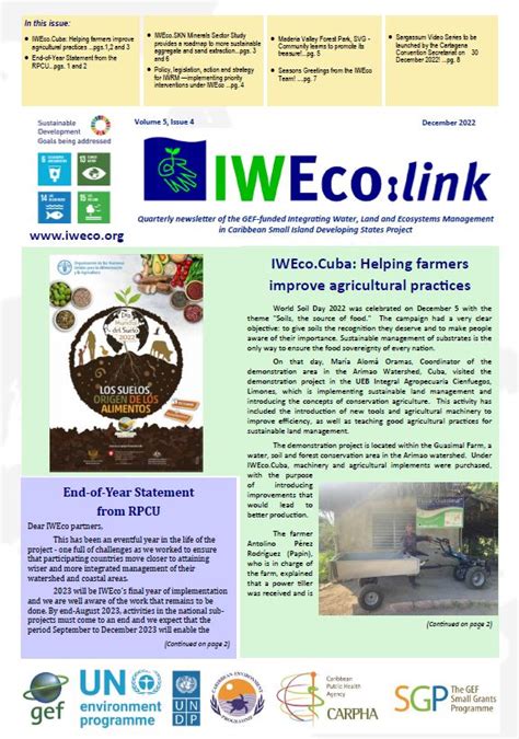 We Are Pleased To Share The Latest Unep Gef Iweco Project Quarterly Newsletter ‘iwecolink