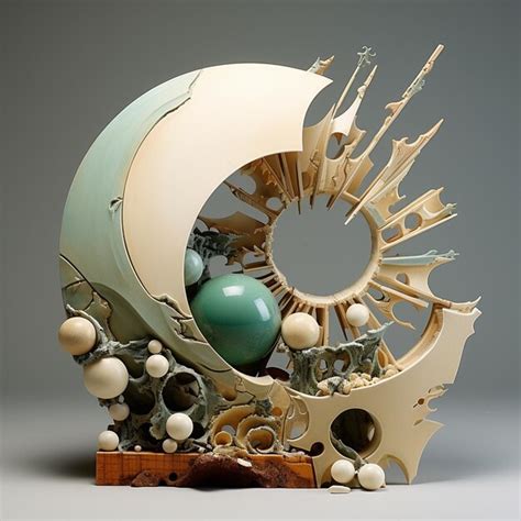 Premium Photo Deconstruction Modern Pottery Sculpture Incomplete