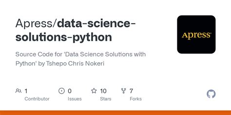 GitHub Apress Data Science Solutions Python Source Code For Data Science Solutions With