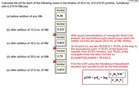 Solved I Was Able To Calculate The Ph For A And B But I Chegg Com