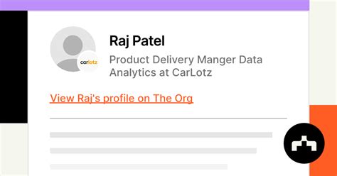 raj patel product delivery manger data analytics at carlotz the org