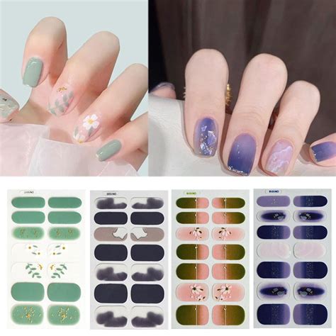 Yueyan Semi Cured Gel Nail Stickers Uvled Baking Lamp Gel Nail Paste