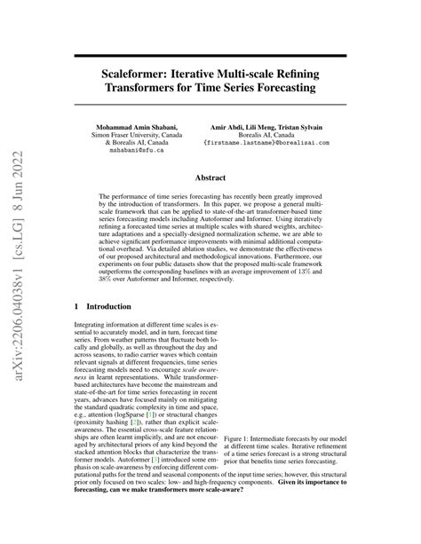 pdf scaleformer iterative multi scale refining transformers for time