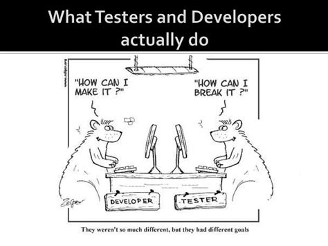 Tester Developer Relation Ppt