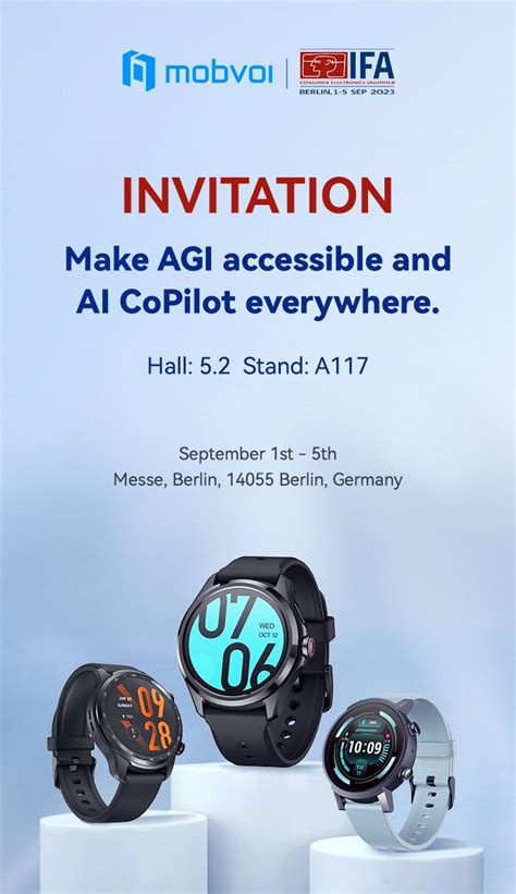Leo Liu On Linkedin Mobvoi Will Be Attending The Ifa In Berlin This