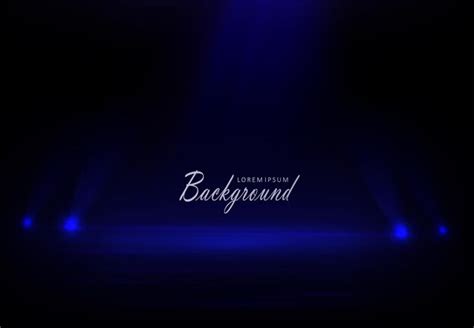 밝은 무대에 파란색 광선이 있는 검은색 디자인 프리미엄 벡터